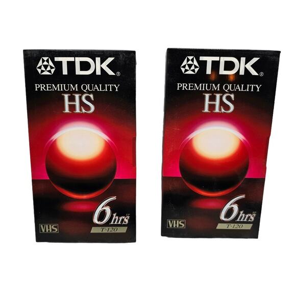 TDK | Media | Tdk Premium Quality Hs 6 Hours T2 Hs Blank Vhs Vcr Tapes New Sealed Lot 2 | Poshmark